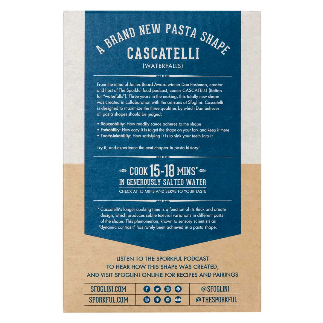 Cascatelli Pasta by Sporkful - Waterfall Pasta - Sfoglini